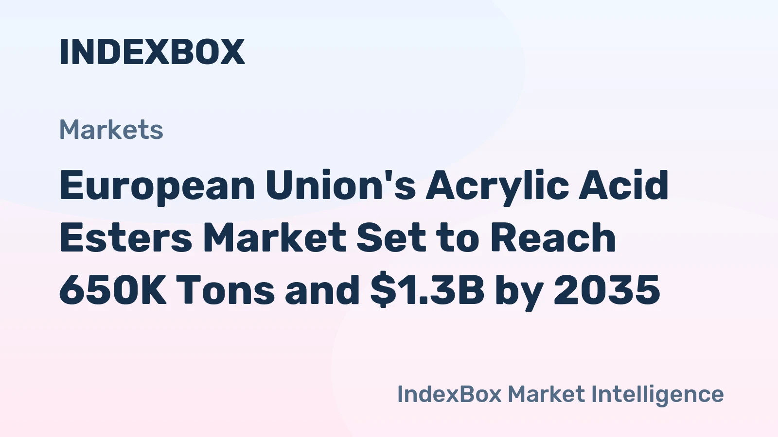European Union's Acrylic Acid Esters Market Set to Reach 650K Tons and $1.3B by 2035