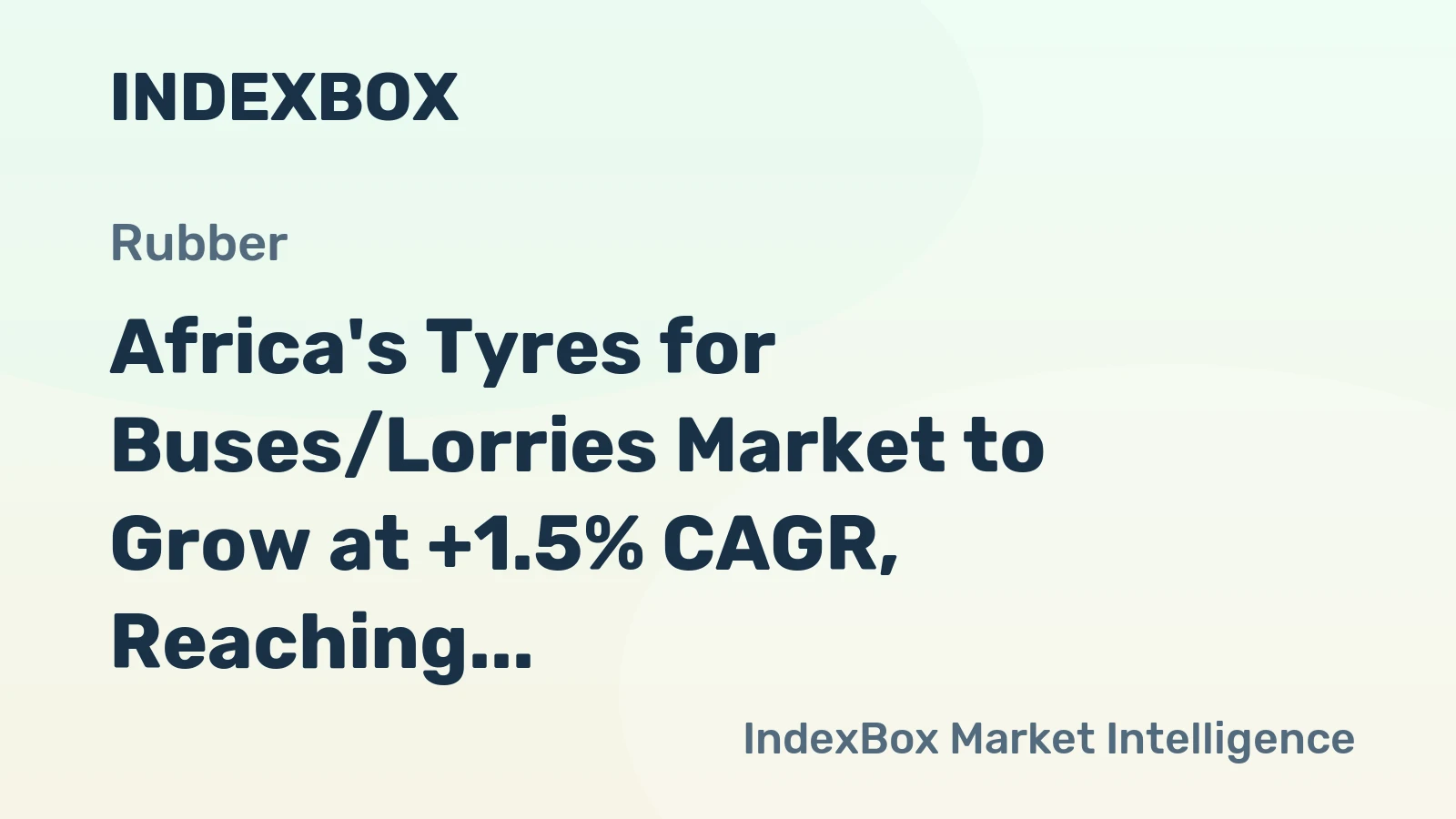 Africa's Tyres for Buses/Lorries Market to Grow at +1.5% CAGR, Reaching 24M units by 2035