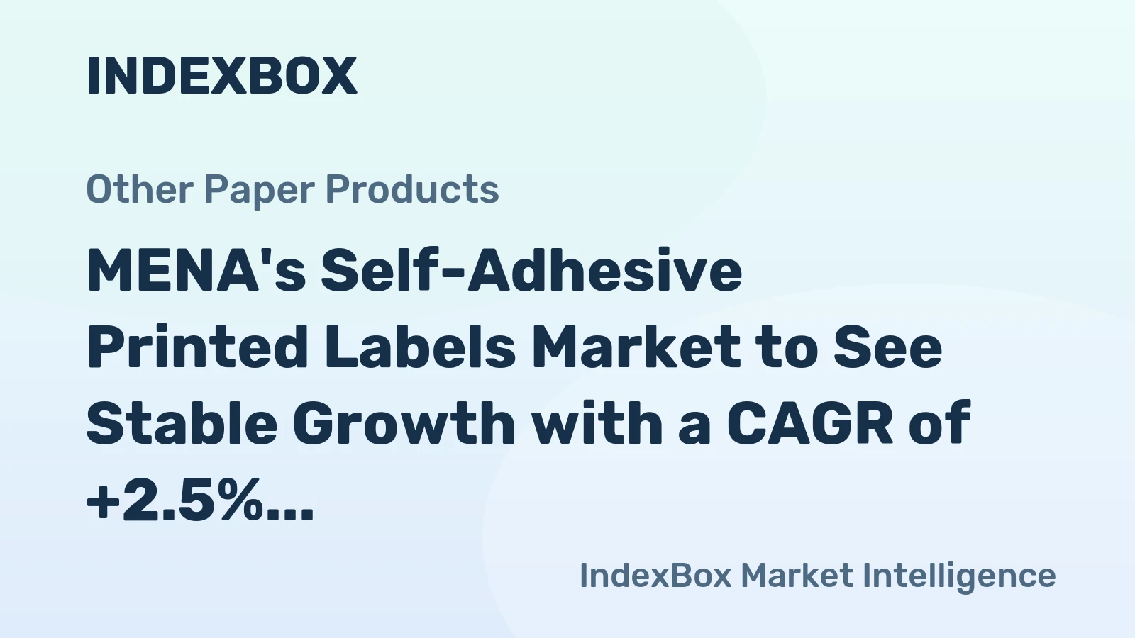 MENA's Self-Adhesive Printed Labels Market to See Stable Growth with a CAGR of +2.5% Through 2035