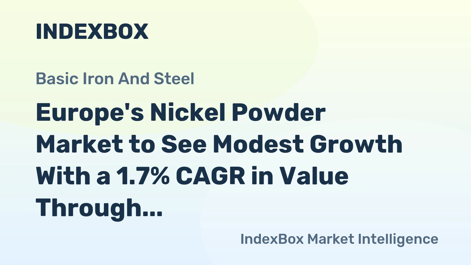 Europe's Nickel Powder Market to See Modest Growth With a 1.7% CAGR in Value Through 2035