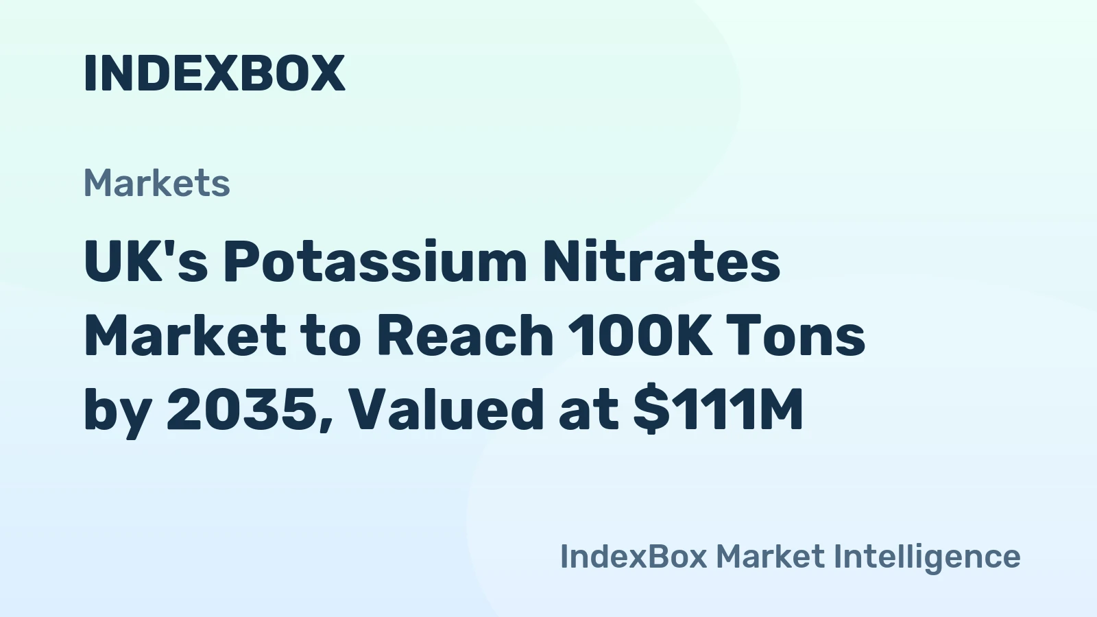 UK's Potassium Nitrates Market to Reach 100K Tons by 2035, Valued at $111M