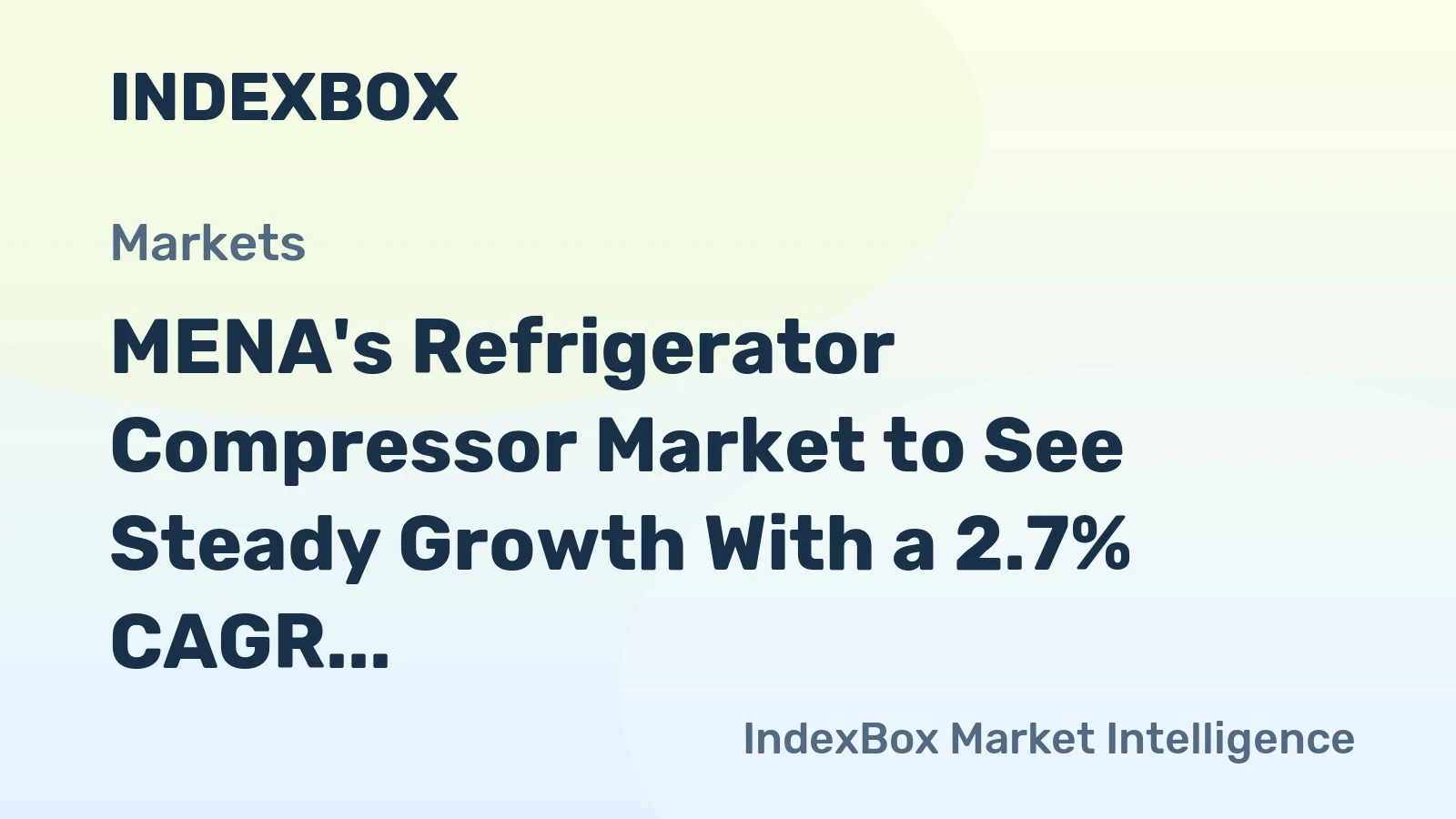 MENA's Refrigerator Compressor Market to See Steady Growth With a 2.7% CAGR in Value Through 2035