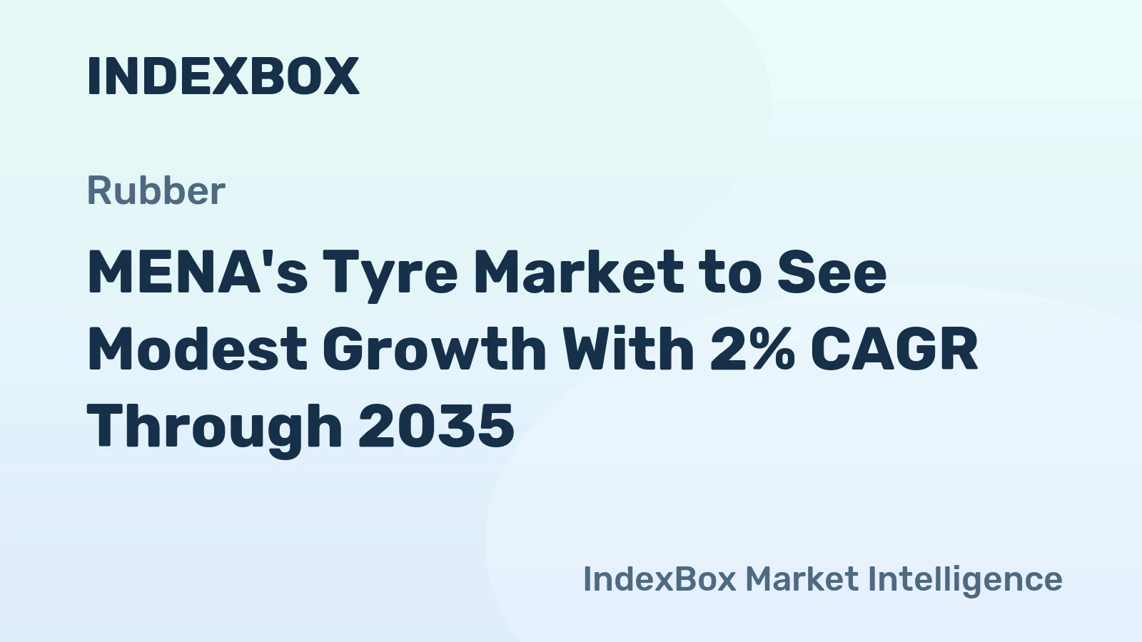 MENA's Tyre Market to See Modest Growth With 2% CAGR Through 2035