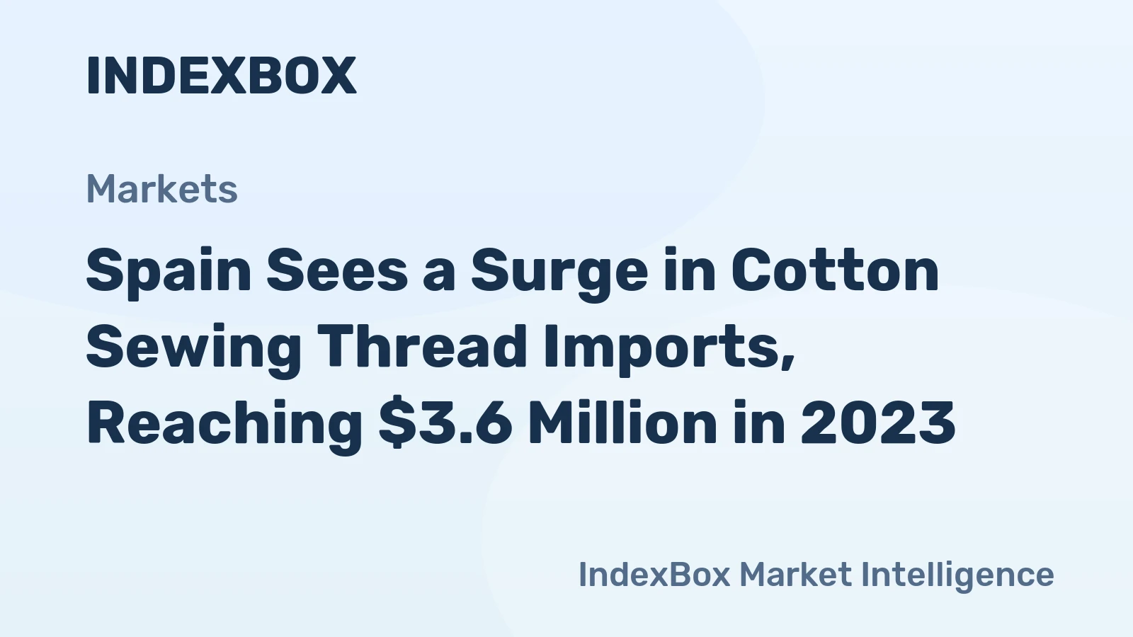 Spain Sees a Surge in Cotton Sewing Thread Imports, Reaching $3.6 Million in 2023