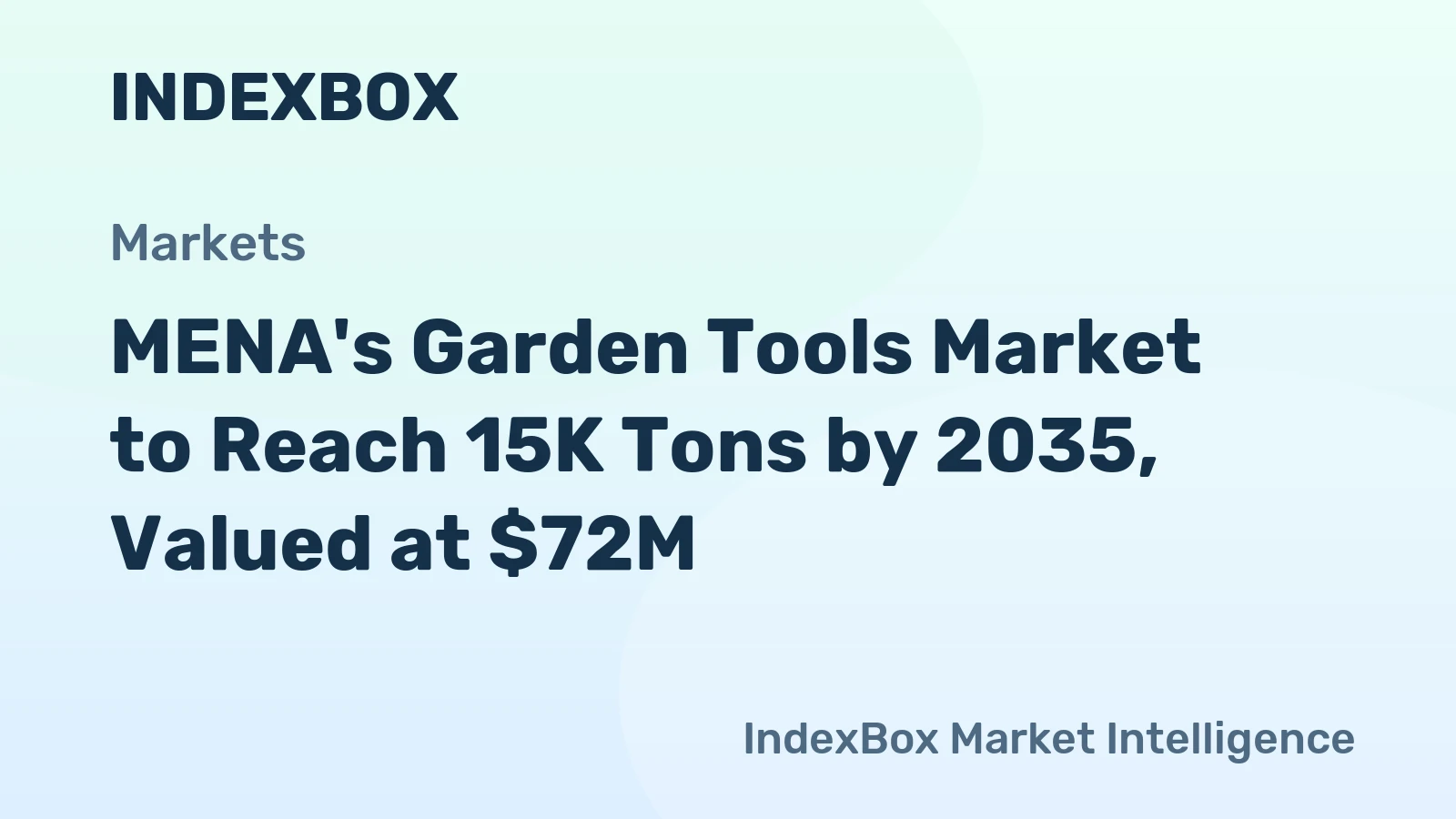 MENA's Garden Tools Market to Reach 15K Tons by 2035, Valued at $72M