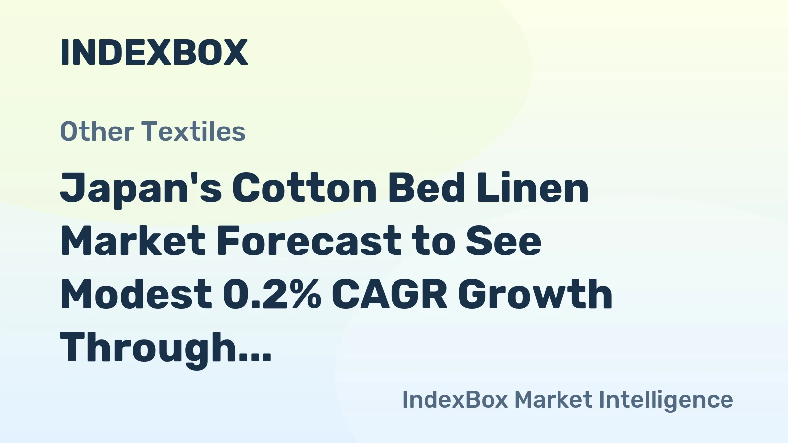 Japan's Cotton Bed Linen Market Forecast to See Modest 0.2% CAGR Growth Through 2035