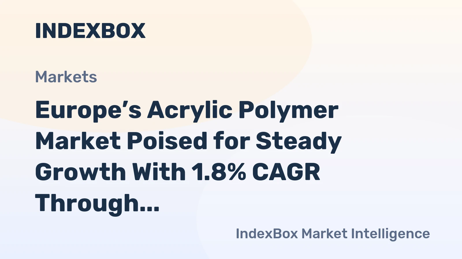 Europe’s Acrylic Polymer Market Poised for Steady Growth With 1.8% CAGR Through 2035