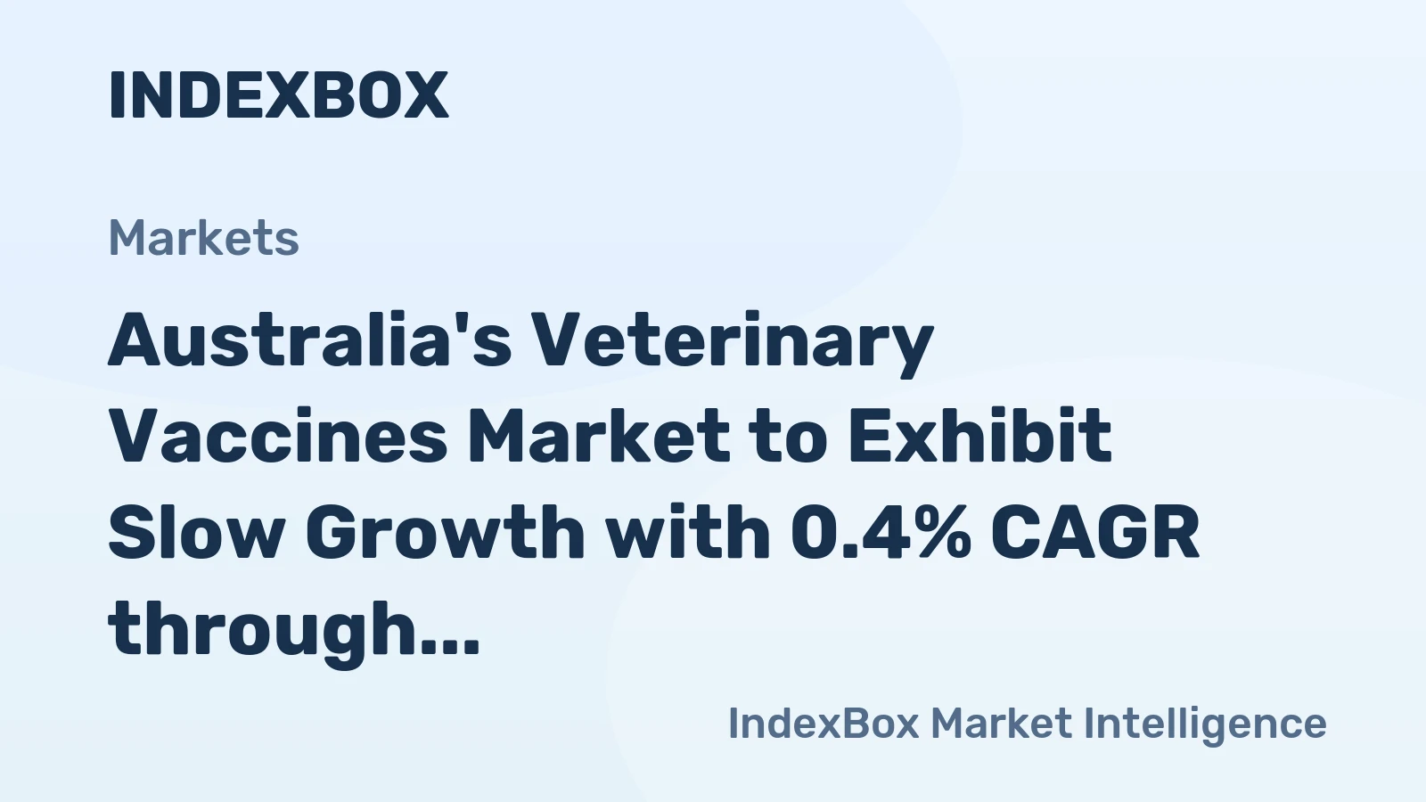Australia's Veterinary Vaccines Market to Exhibit Slow Growth with 0.4% CAGR through 2035