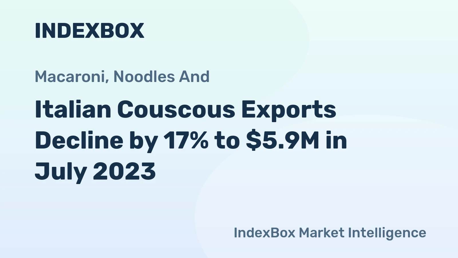 Italian Couscous Exports Decline by 17% to $5.9M in July 2023