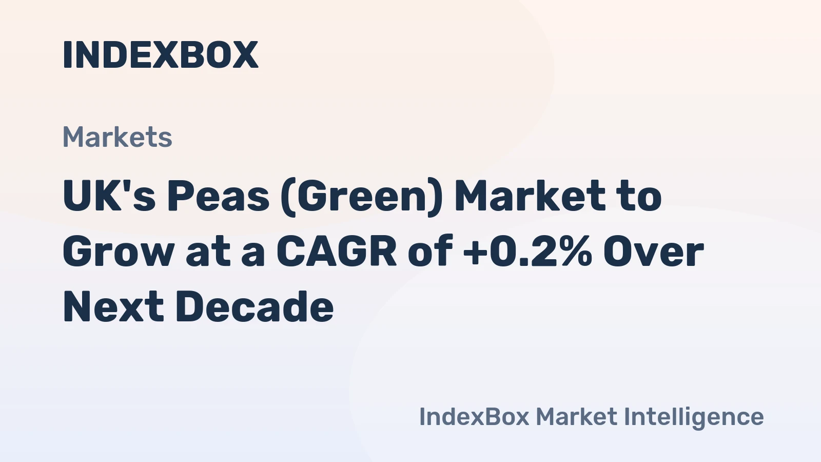 UK's Peas (Green) Market to Grow at a CAGR of +0.2% Over Next Decade