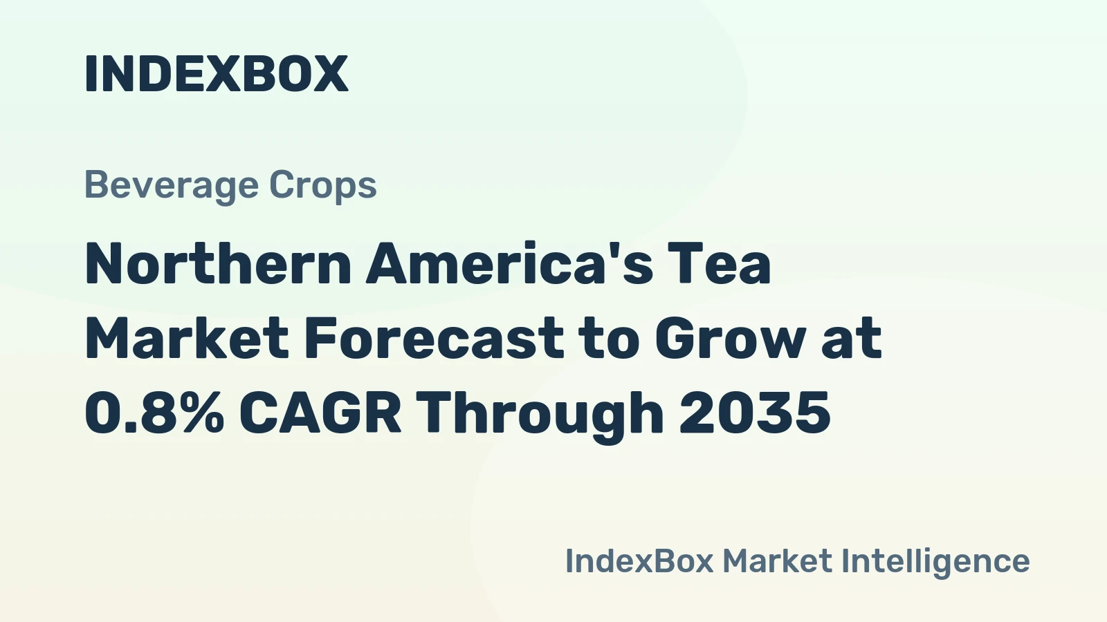 Northern America's Tea Market Forecast to Grow at 0.8% CAGR Through 2035
