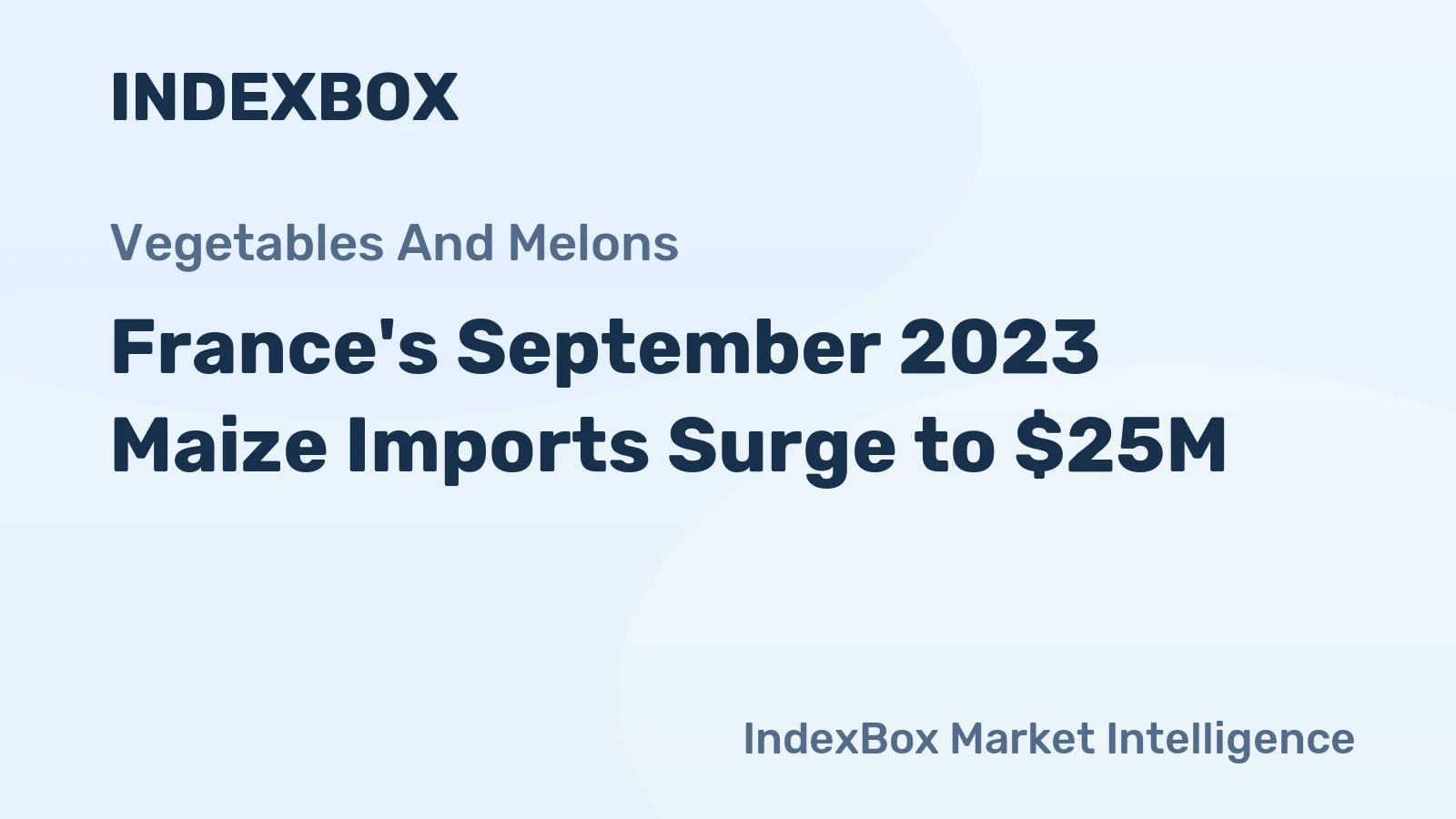 France's September 2023 Maize Imports Surge to $25M