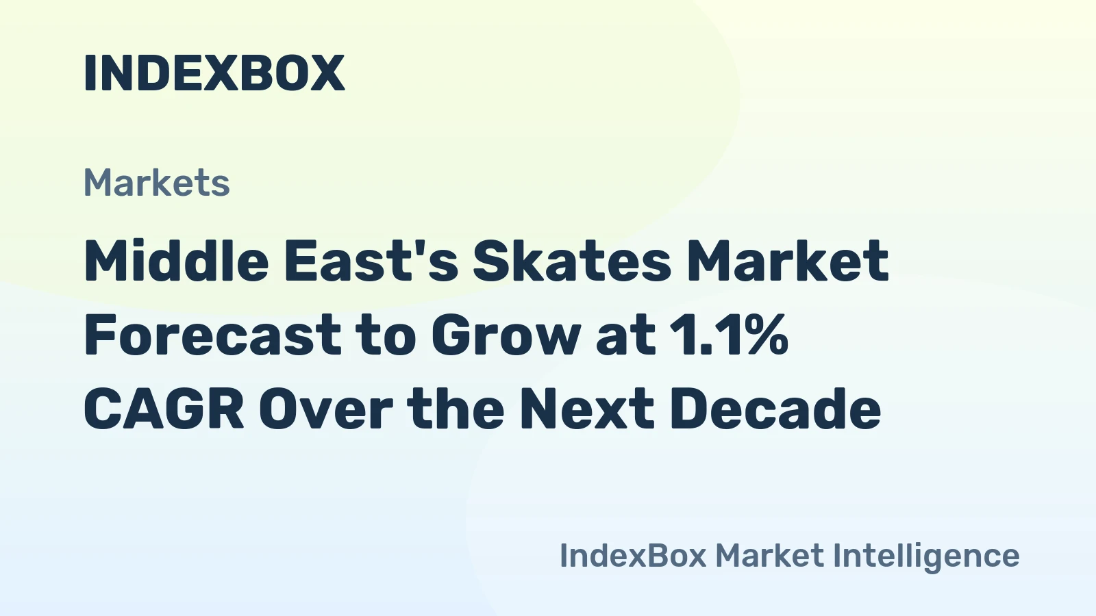 Middle East's Skates Market Forecast to Grow at 1.1% CAGR Over the Next Decade