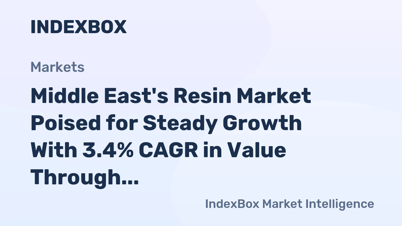 Middle East's Resin Market Poised for Steady Growth With 3.4% CAGR in Value Through 2035