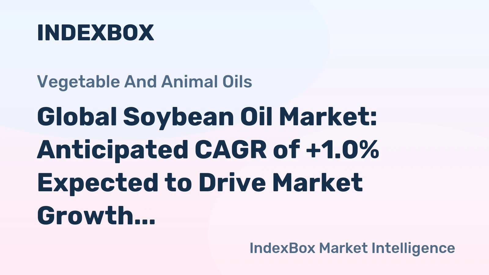 Global Soybean Oil Market: Anticipated CAGR of +1.0% Expected to Drive Market Growth to $83B by 2035