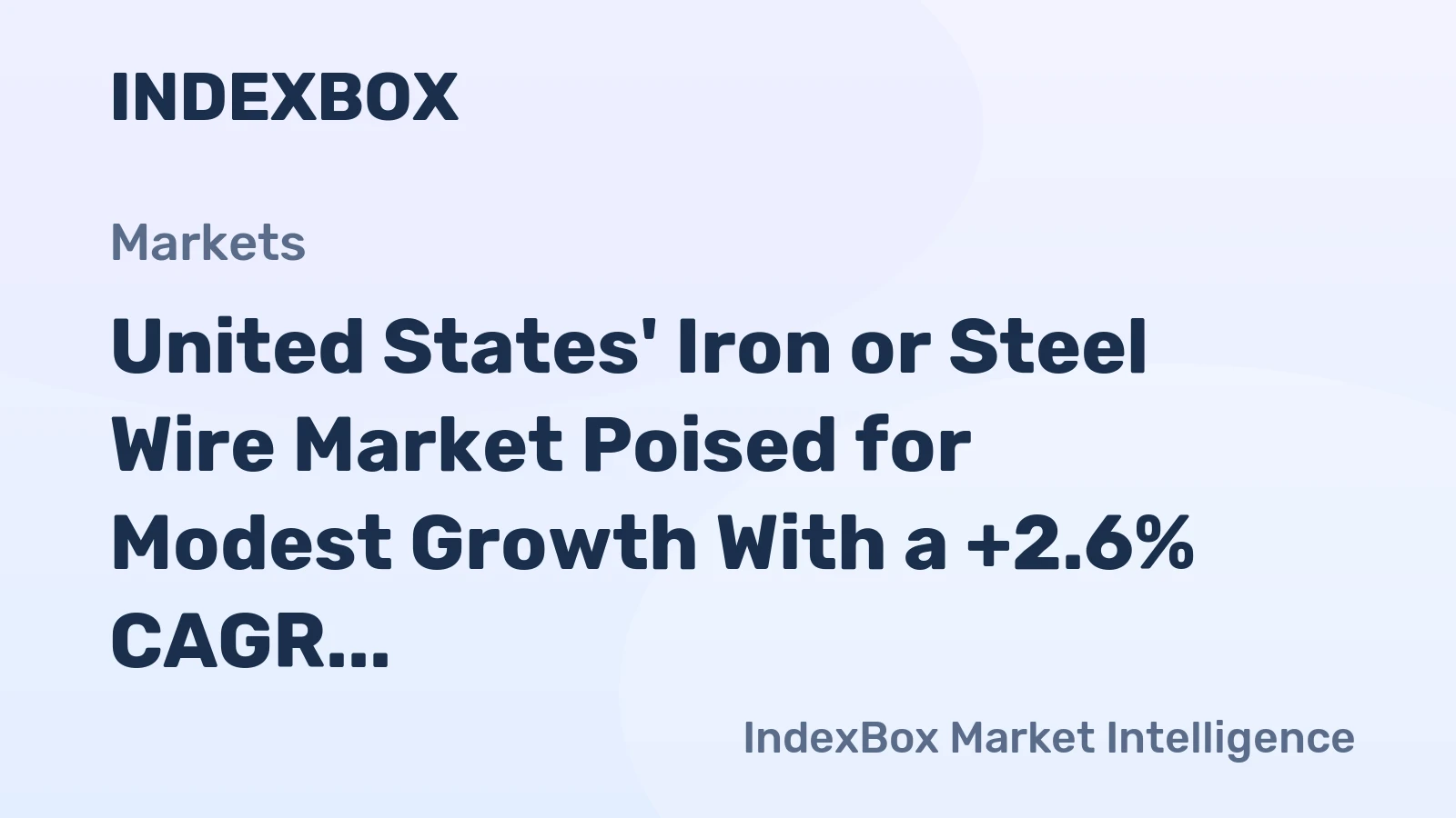 United States' Iron or Steel Wire Market Poised for Modest Growth With a +2.6% CAGR Value Forecast