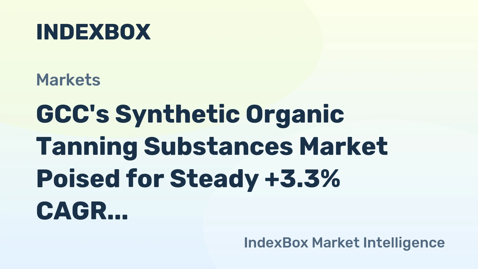 GCC's Synthetic Organic Tanning Substances Market Poised for Steady +3.3% CAGR Growth Through 2035