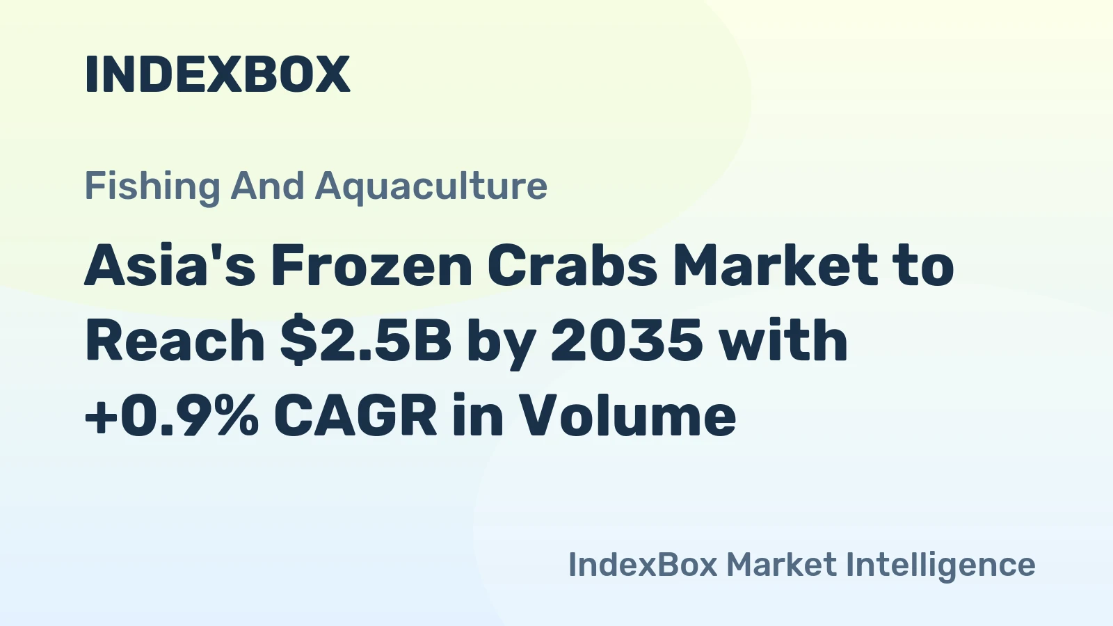 Asia's Frozen Crabs Market to Reach $2.5B by 2035 with +0.9% CAGR in Volume