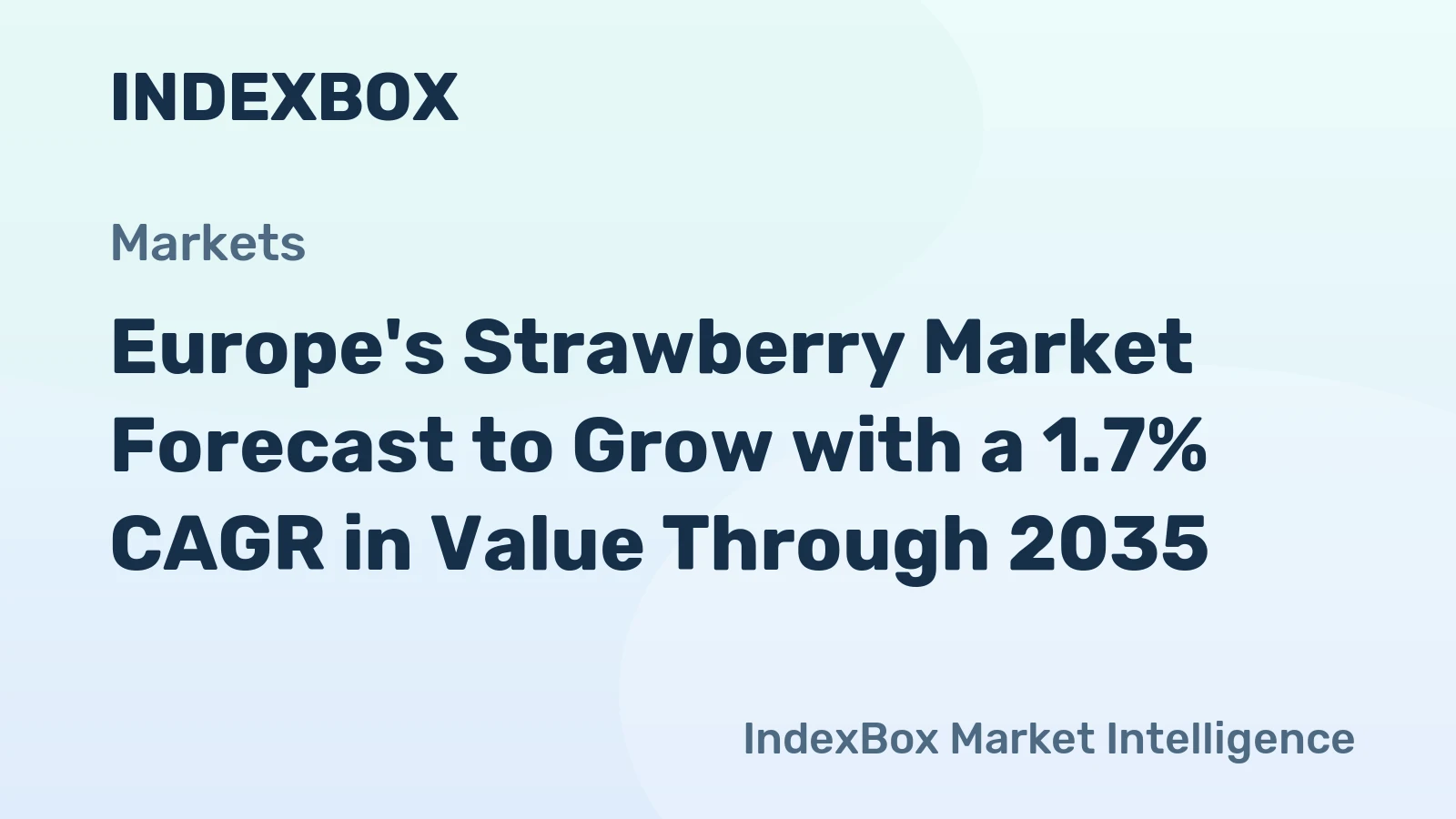 Europe's Strawberry Market Forecast to Grow with a 1.7% CAGR in Value Through 2035