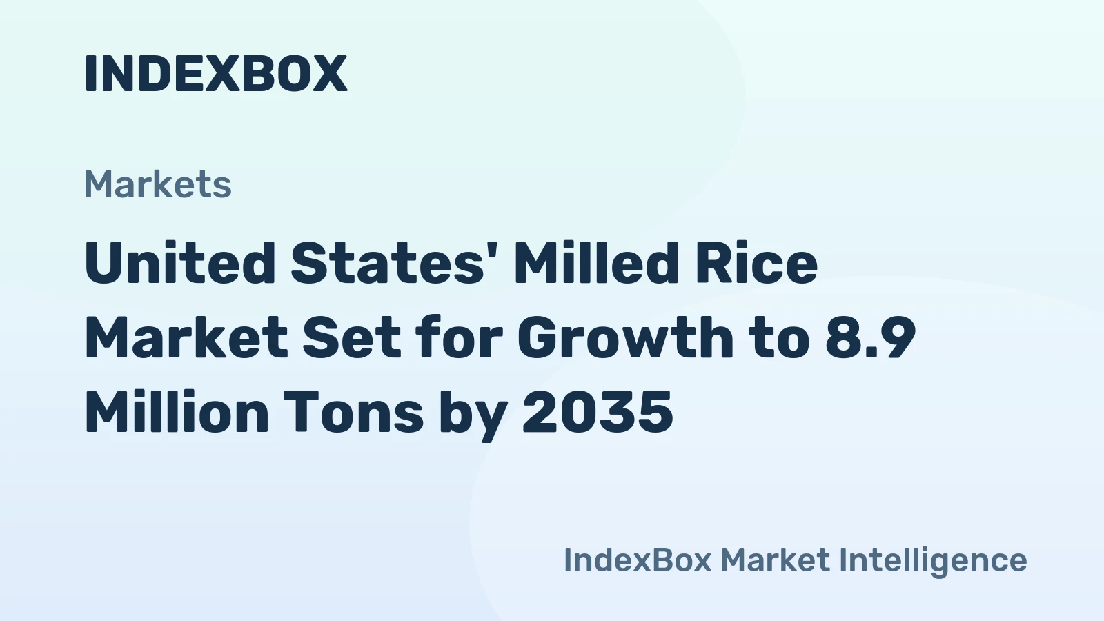 United States' Milled Rice Market Set for Growth to 8.9 Million Tons by 2035
