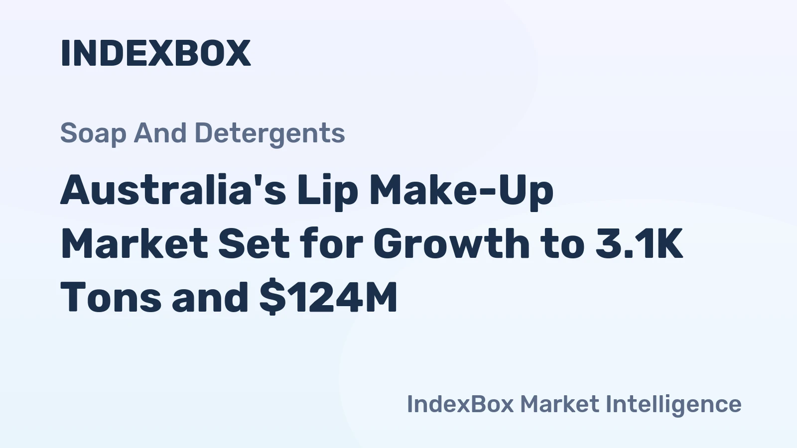 Australia's Lip Make-Up Market Set for Growth to 3.1K Tons and $124M