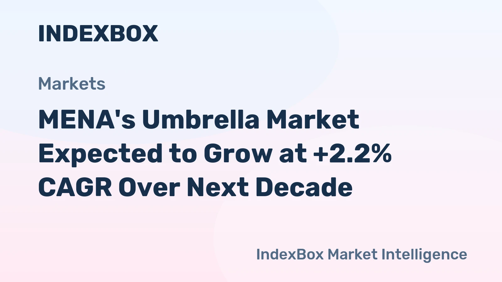 MENA's Umbrella Market Expected to Grow at +2.2% CAGR Over Next Decade