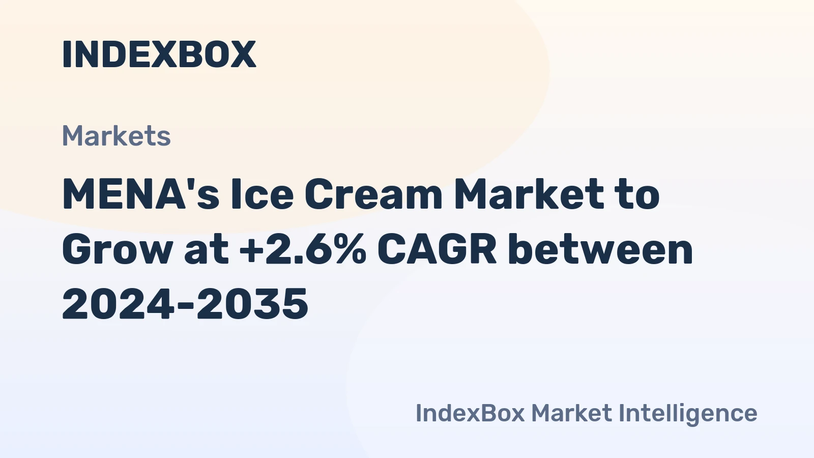 MENA's Ice Cream Market to Grow at +2.6% CAGR between 2024-2035