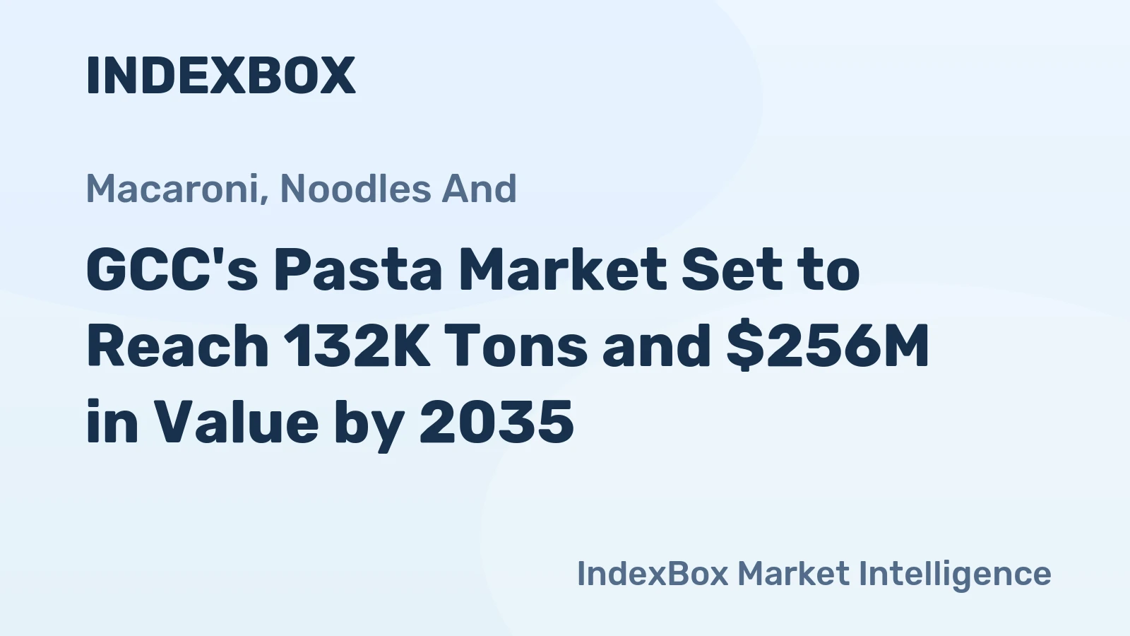 GCC's Pasta Market Set to Reach 132K Tons and $256M in Value by 2035