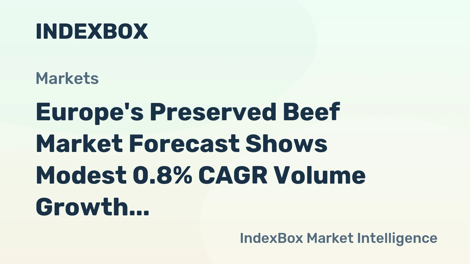 Europe's Preserved Beef Market Forecast Shows Modest 0.8% CAGR Volume Growth Through 2035