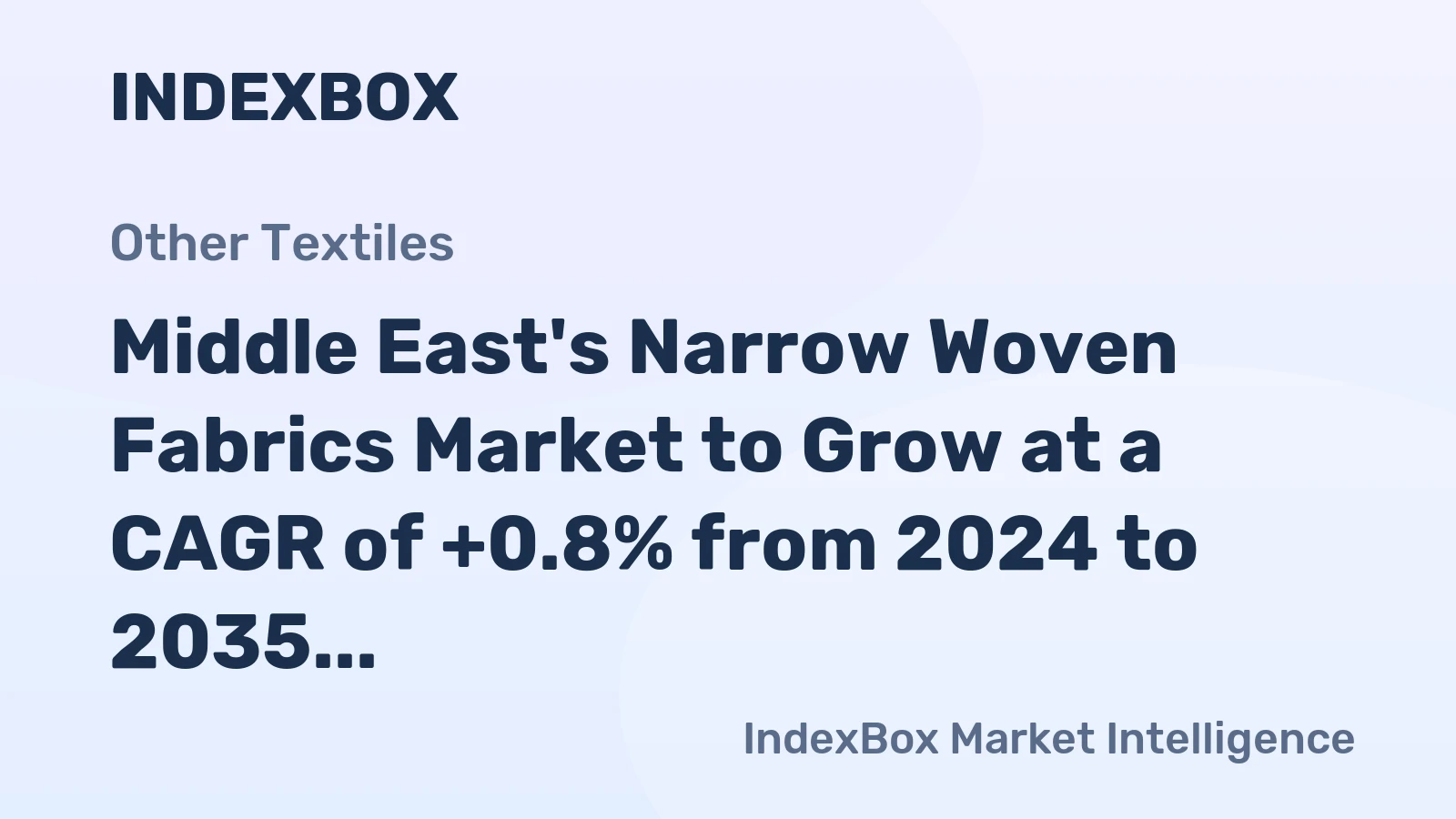 Middle East's Narrow Woven Fabrics Market to Grow at a CAGR of +0.8% from 2024 to 2035