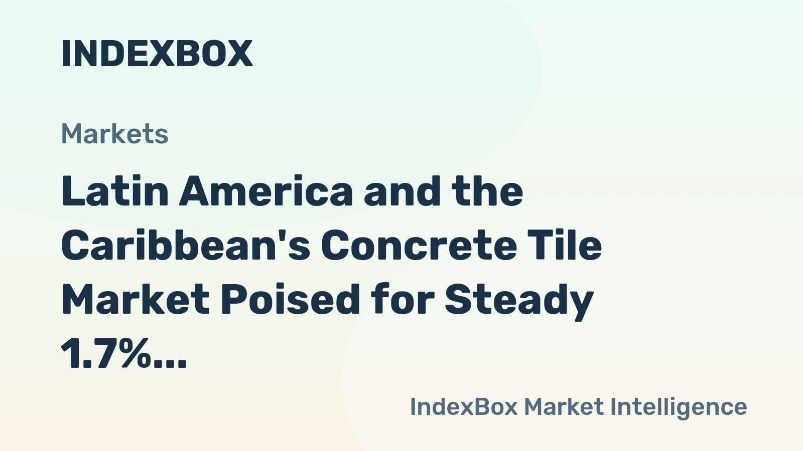 Latin America and the Caribbean's Concrete Tile Market Poised for Steady 1.7% CAGR Growth Through 2035