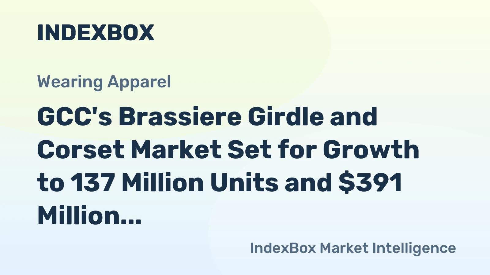 GCC's Brassiere Girdle and Corset Market Set for Growth to 137 Million Units and $391 Million
