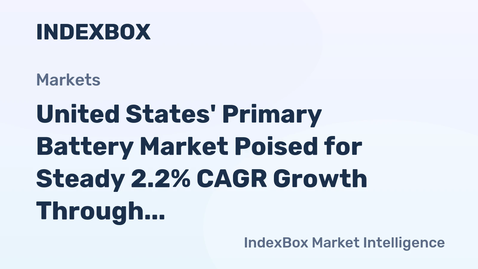 United States' Primary Battery Market Poised for Steady 2.2% CAGR Growth Through 2035