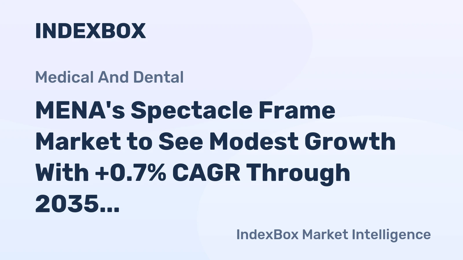 MENA's Spectacle Frame Market to See Modest Growth With +0.7% CAGR Through 2035