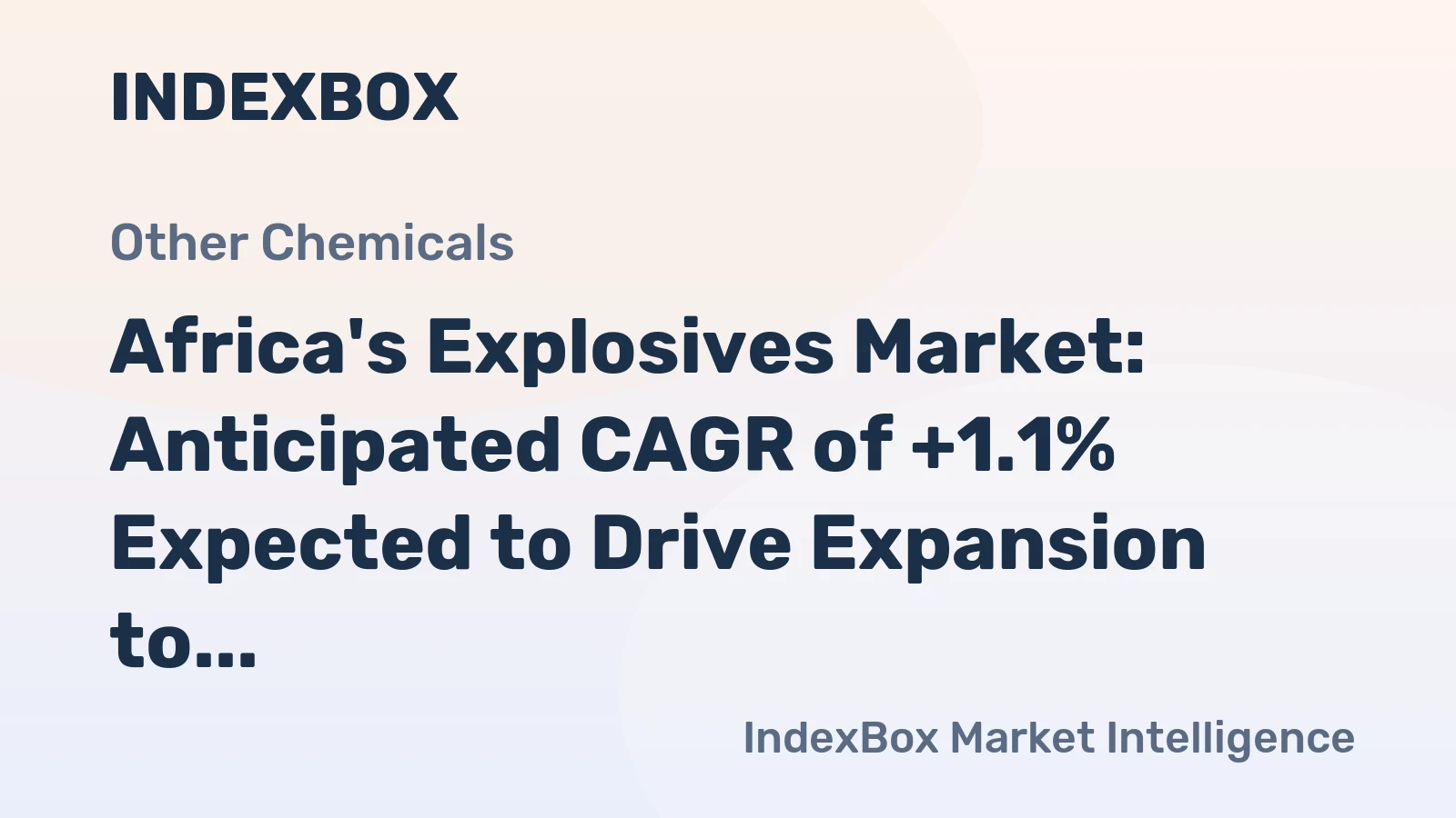 Africa's Explosives Market: Anticipated CAGR of +1.1% Expected to Drive Expansion to 811K Tons by 2035