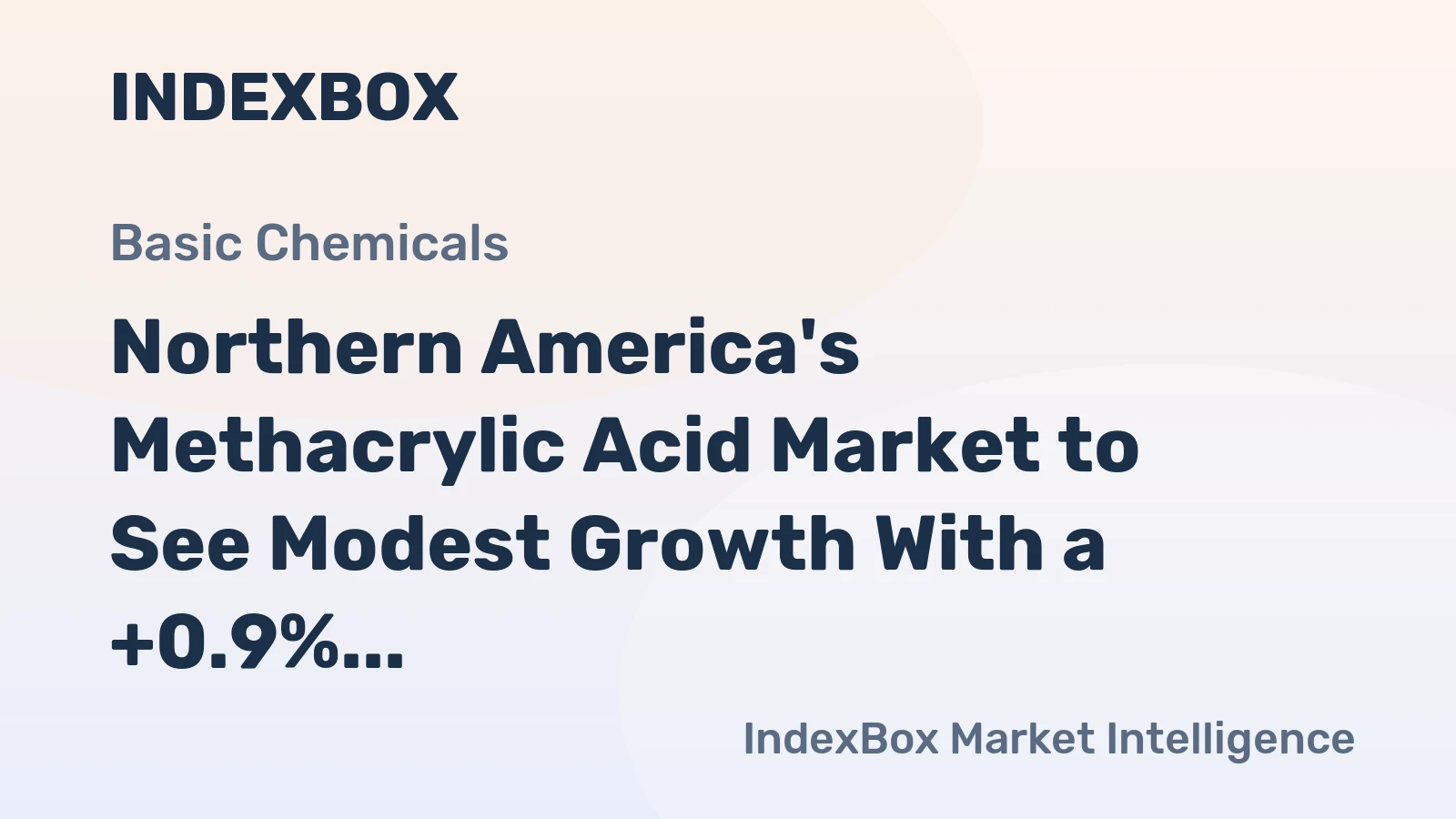 Northern America's Methacrylic Acid Market to See Modest Growth With a +0.9% CAGR in Value