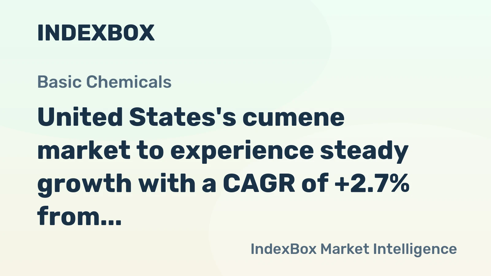 United States's cumene market to experience steady growth with a CAGR of +2.7% from 2024 to 2035