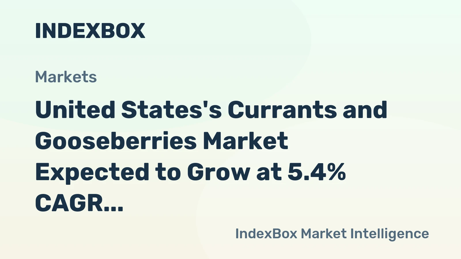 United States's Currants and Gooseberries Market Expected to Grow at 5.4% CAGR Over Next Decade