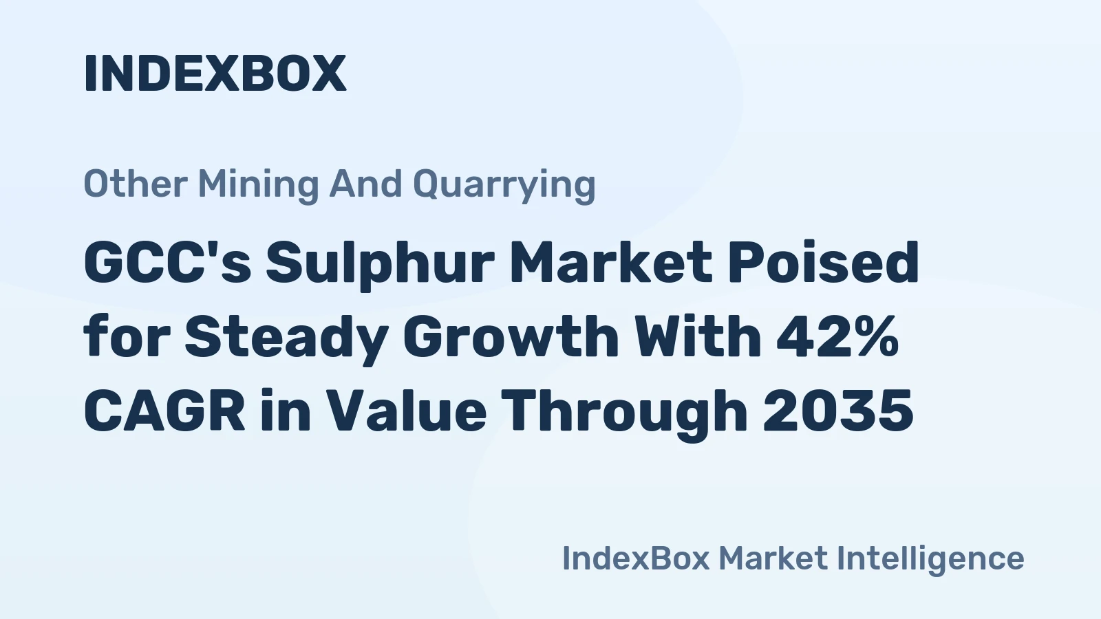 GCC's Sulphur Market Poised for Steady Growth With 42% CAGR in Value Through 2035