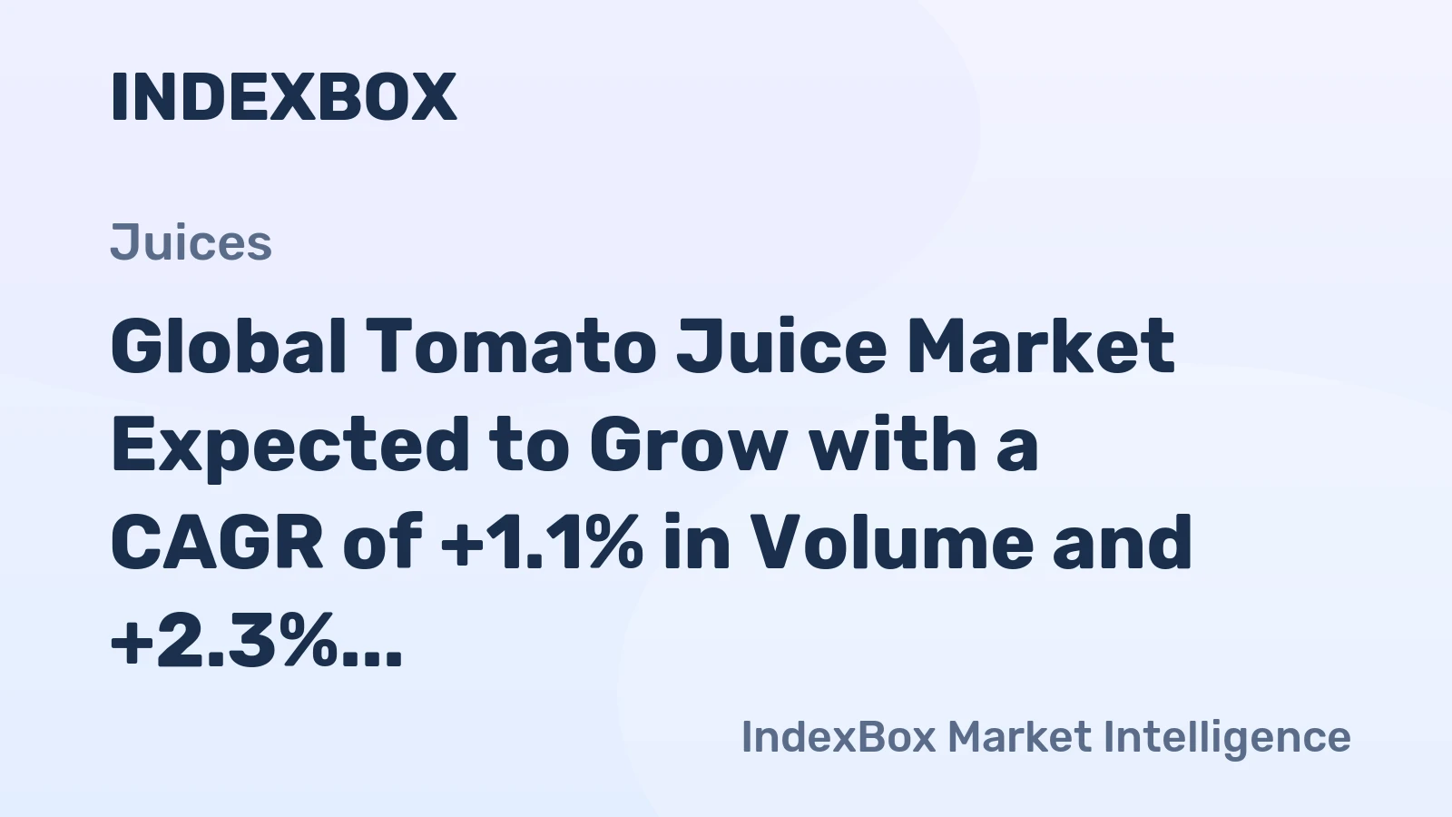 Global Tomato Juice Market Expected to Grow with a CAGR of +1.1% in Volume and +2.3% in Value from 2024 to 2035
