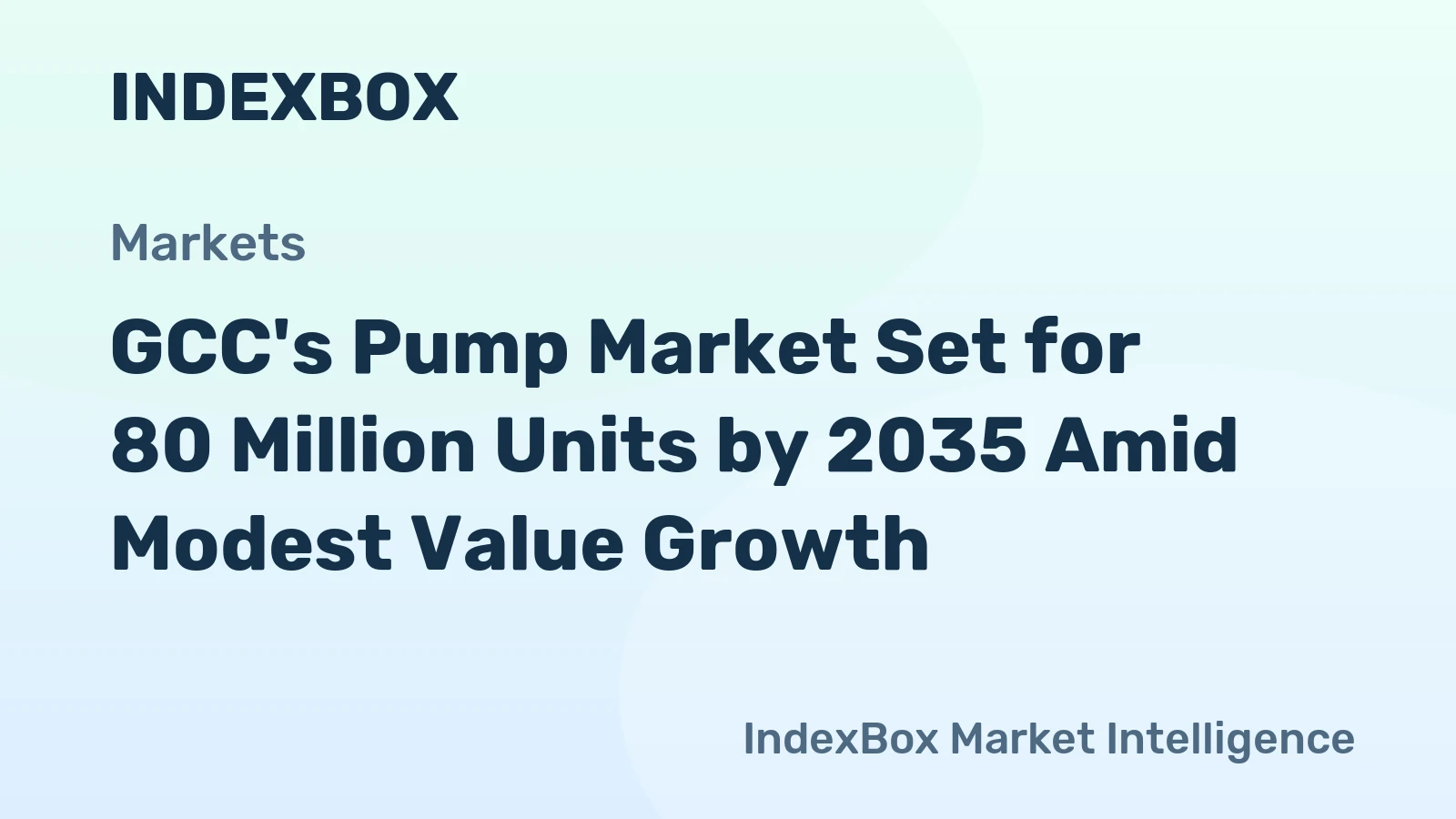 GCC's Pump Market Set for 80 Million Units by 2035 Amid Modest Value Growth