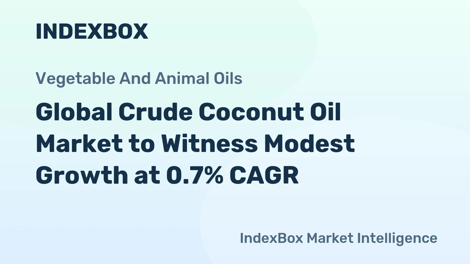 Global Crude Coconut Oil Market to Witness Modest Growth at 0.7% CAGR