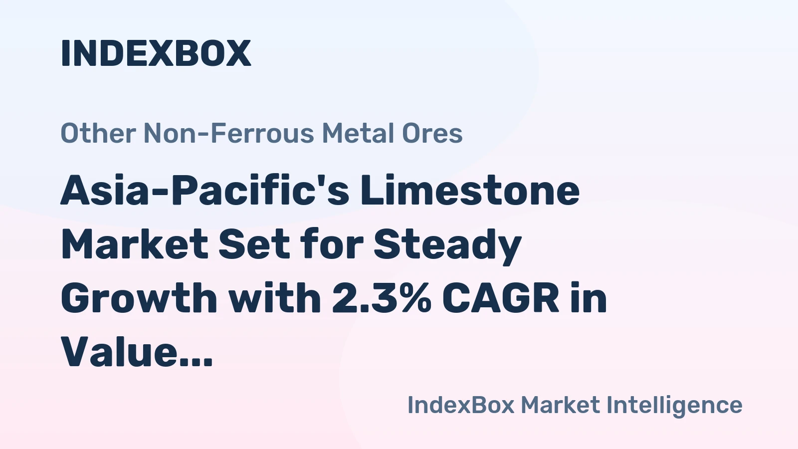 Asia-Pacific's Limestone Market Set for Steady Growth with 2.3% CAGR in Value Through 2035