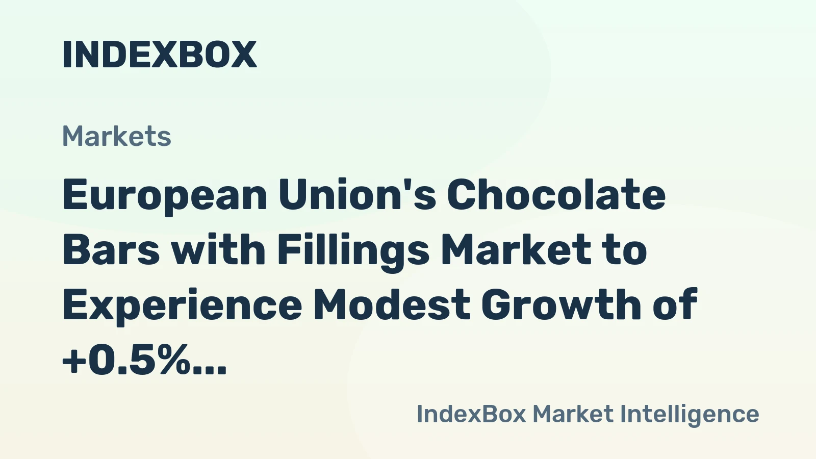 European Union's Chocolate Bars with Fillings Market to Experience Modest Growth of +0.5% CAGR from 2024 to 2035
