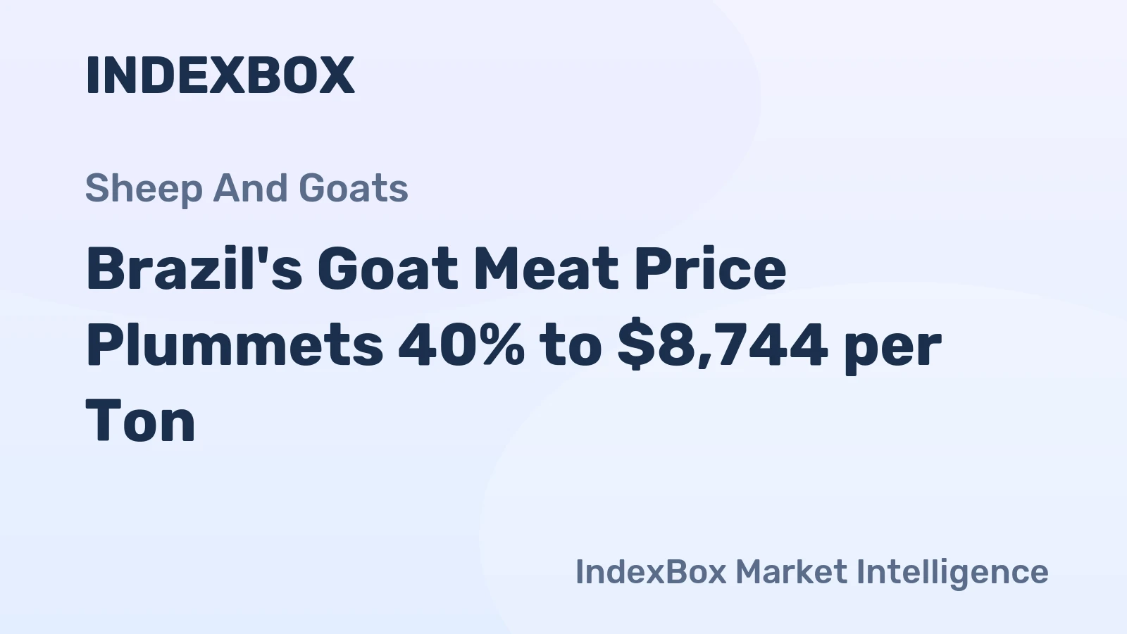 Brazil's Goat Meat Price Plummets 40% to $8,744 per Ton