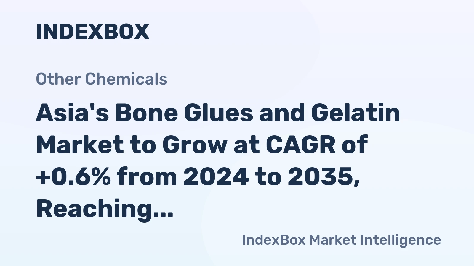 Asia's Bone Glues and Gelatin Market to Grow at CAGR of +0.6% from 2024 to 2035, Reaching 930K Tons