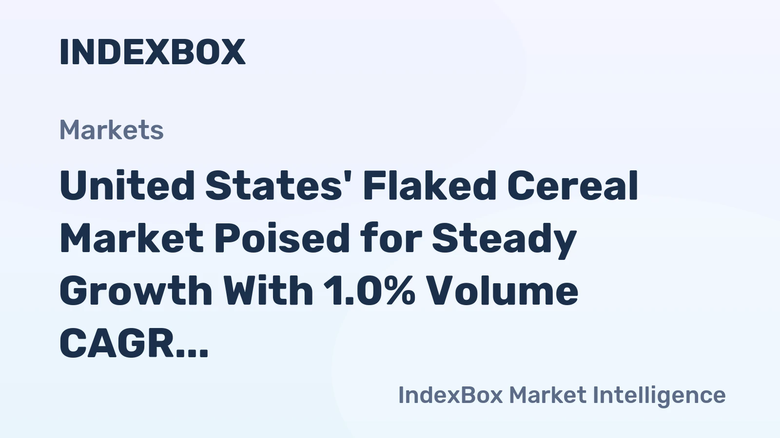 United States' Flaked Cereal Market Poised for Steady Growth With 1.0% Volume CAGR Through 2035