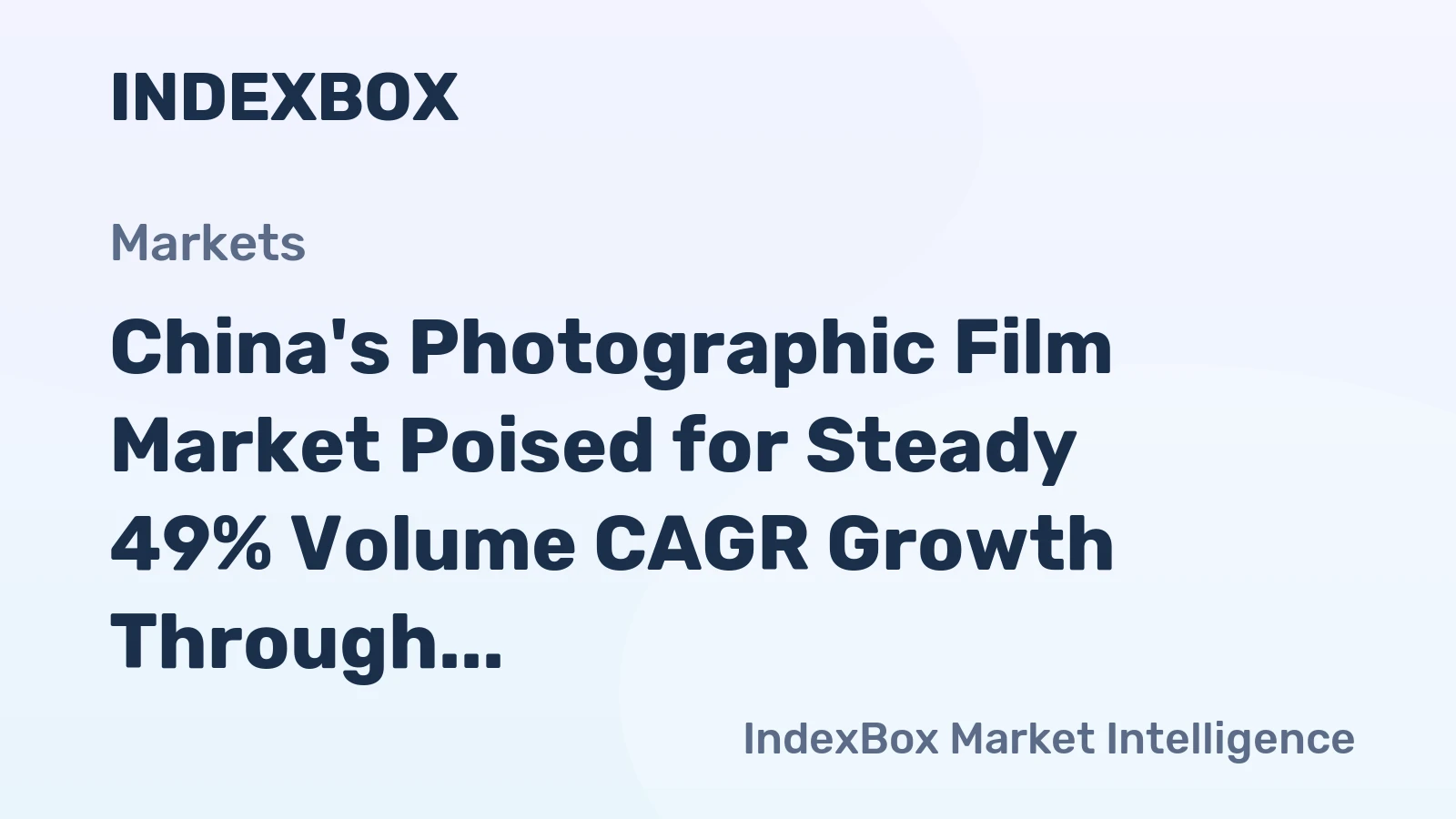 China's Photographic Film Market Poised for Steady 49% Volume CAGR Growth Through 2035