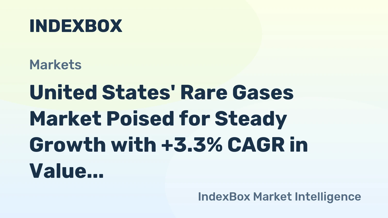 United States' Rare Gases Market Poised for Steady Growth with +3.3% CAGR in Value Through 2035