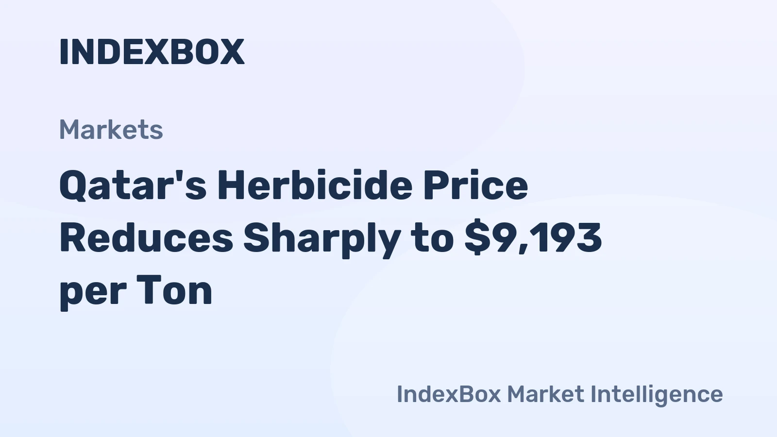 Qatar's Herbicide Price Reduces Sharply to $9,193 per Ton